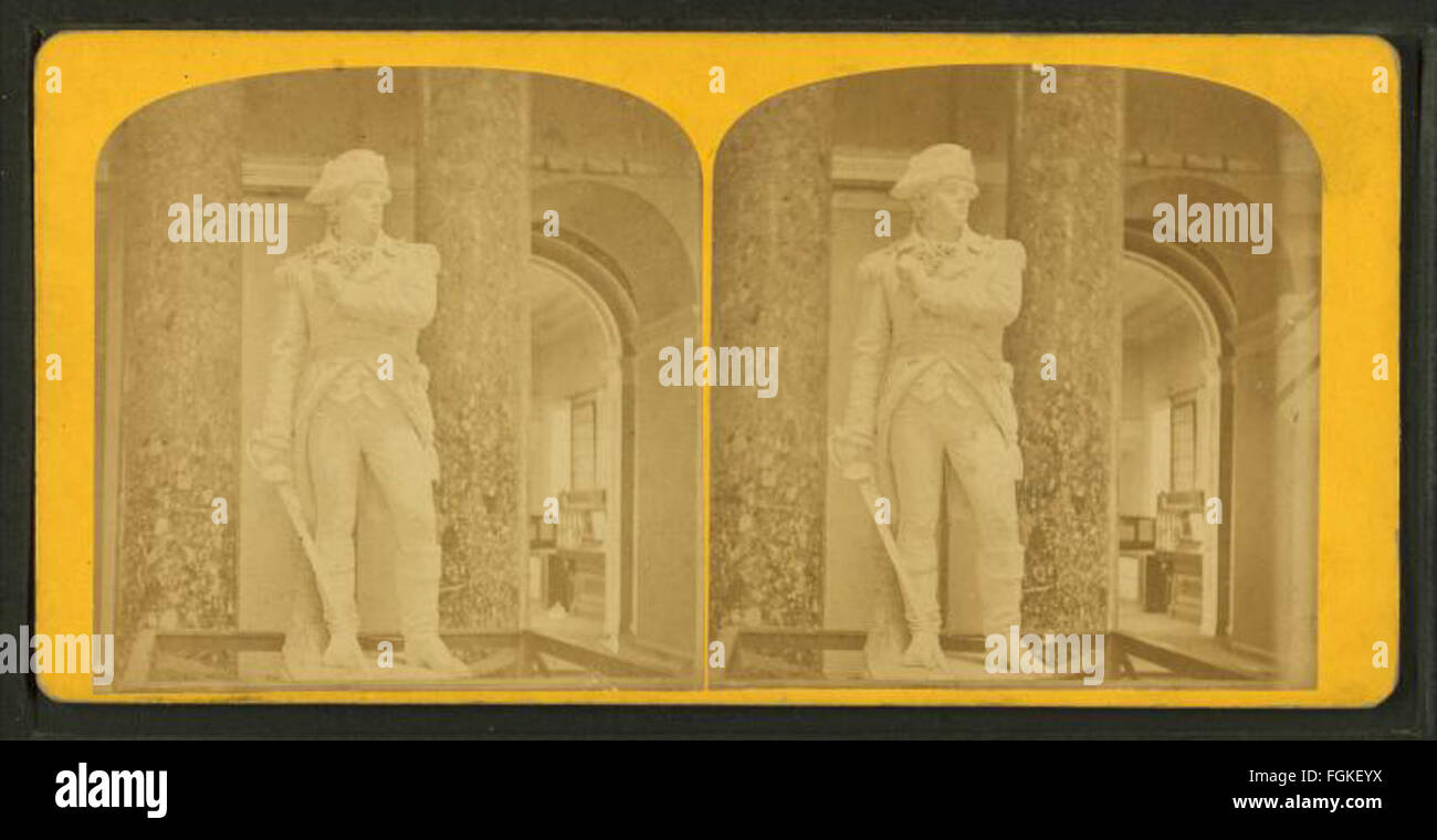 This stereoscopic image by Robert N. Dennis shows Statuary Hall's ...
