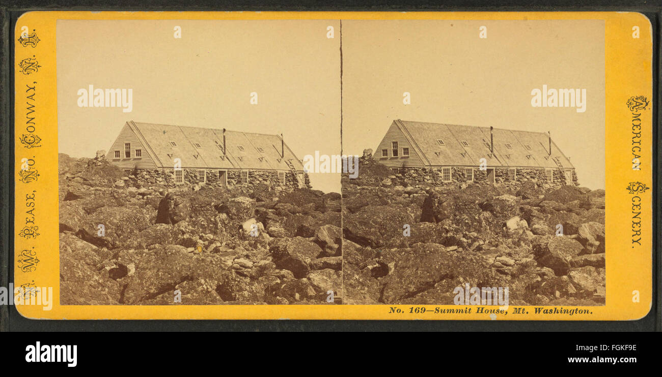 A photograph of the Summit House on Mt. Washington, taken by Nathan W ...