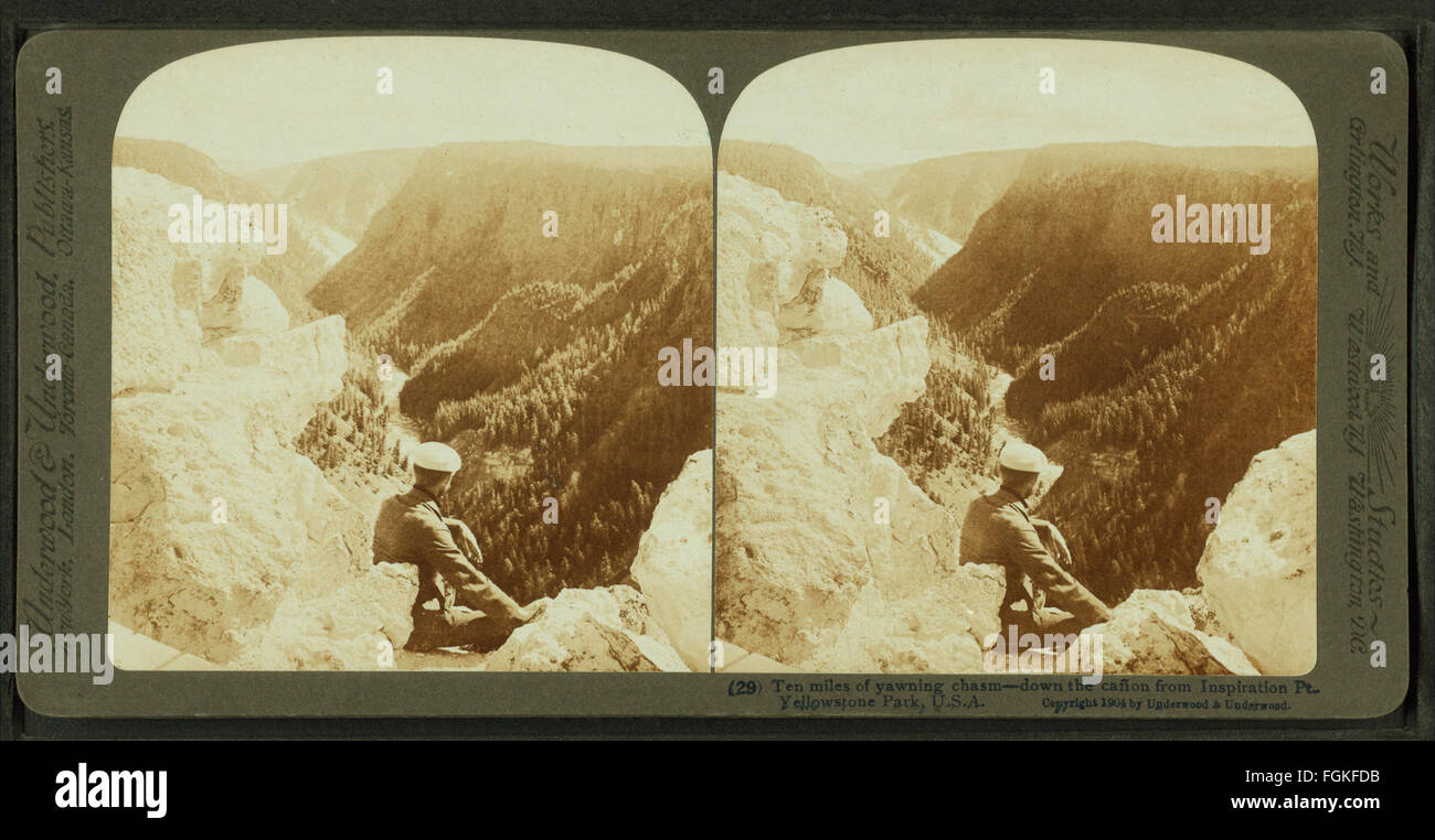 This stereoscopic image by Underwood & Underwood shows a dramatic view ...