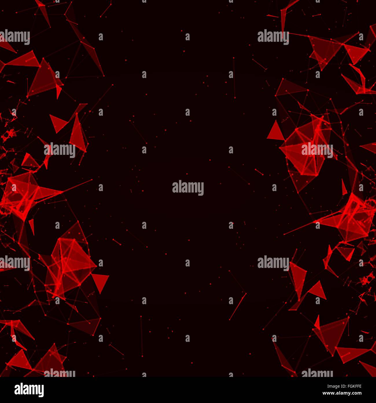 Abstract digital background with cybernetic particles. Science theme ...