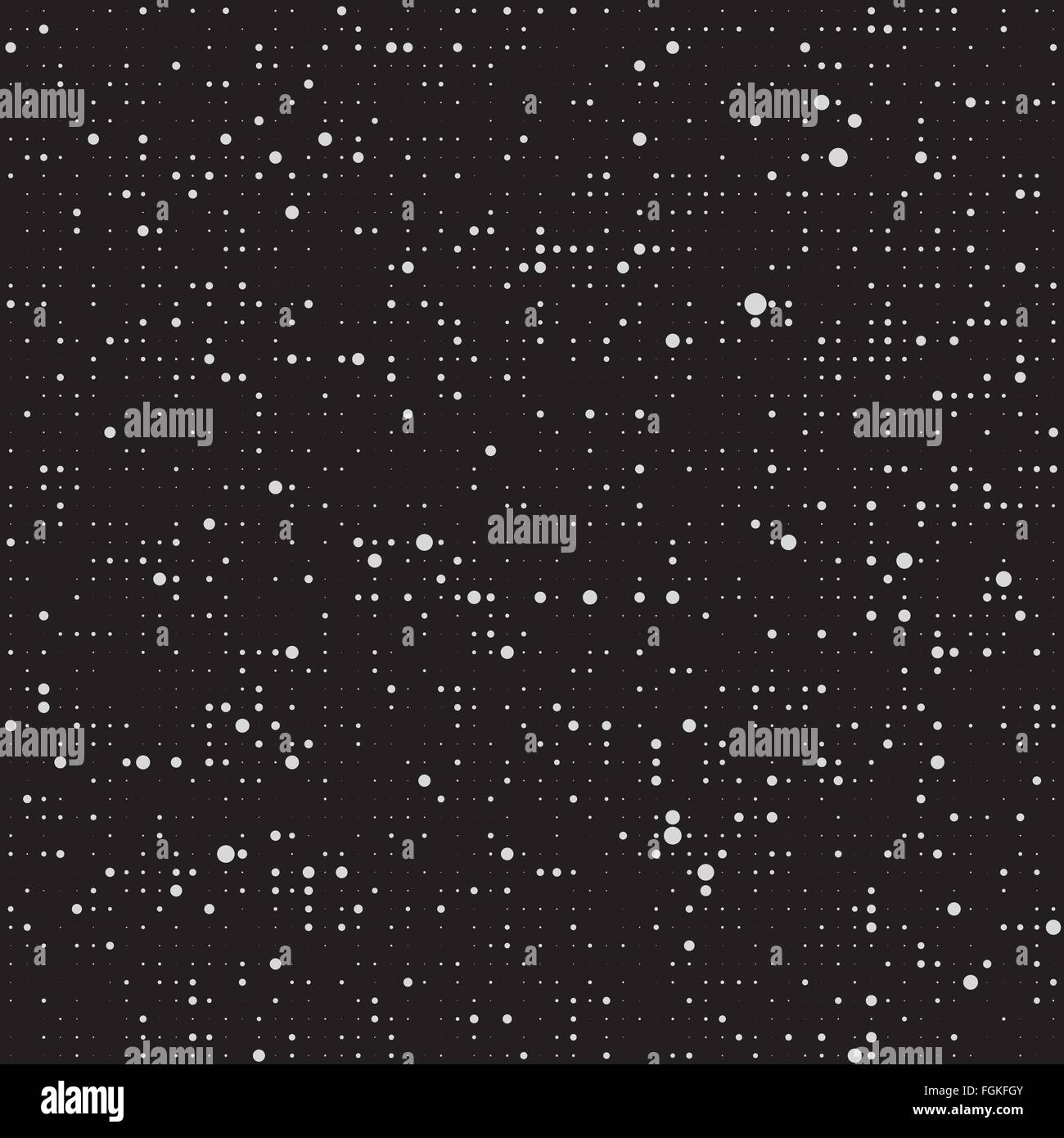 Halftone rounds. Stylized stars in the night sky. Background seamless ...