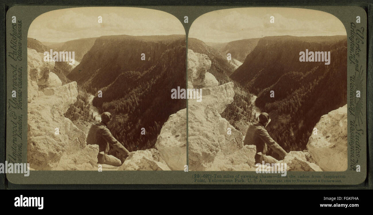 A photograph by Underwood & Underwood showing the view from Inspiration ...