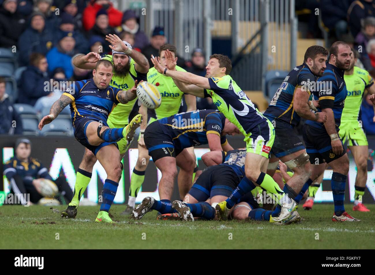 Sixways Stadium, Worcester, UK. 20th Feb, 2016. Aviva Premiership ...