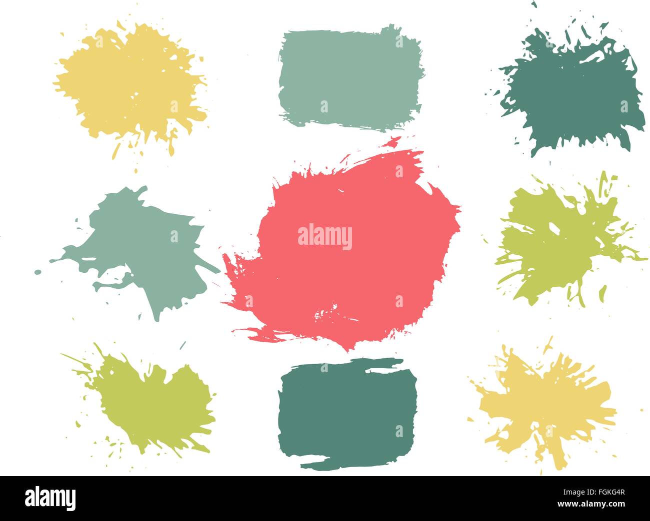 Yellow paint splodge Stock Vector Images - Alamy