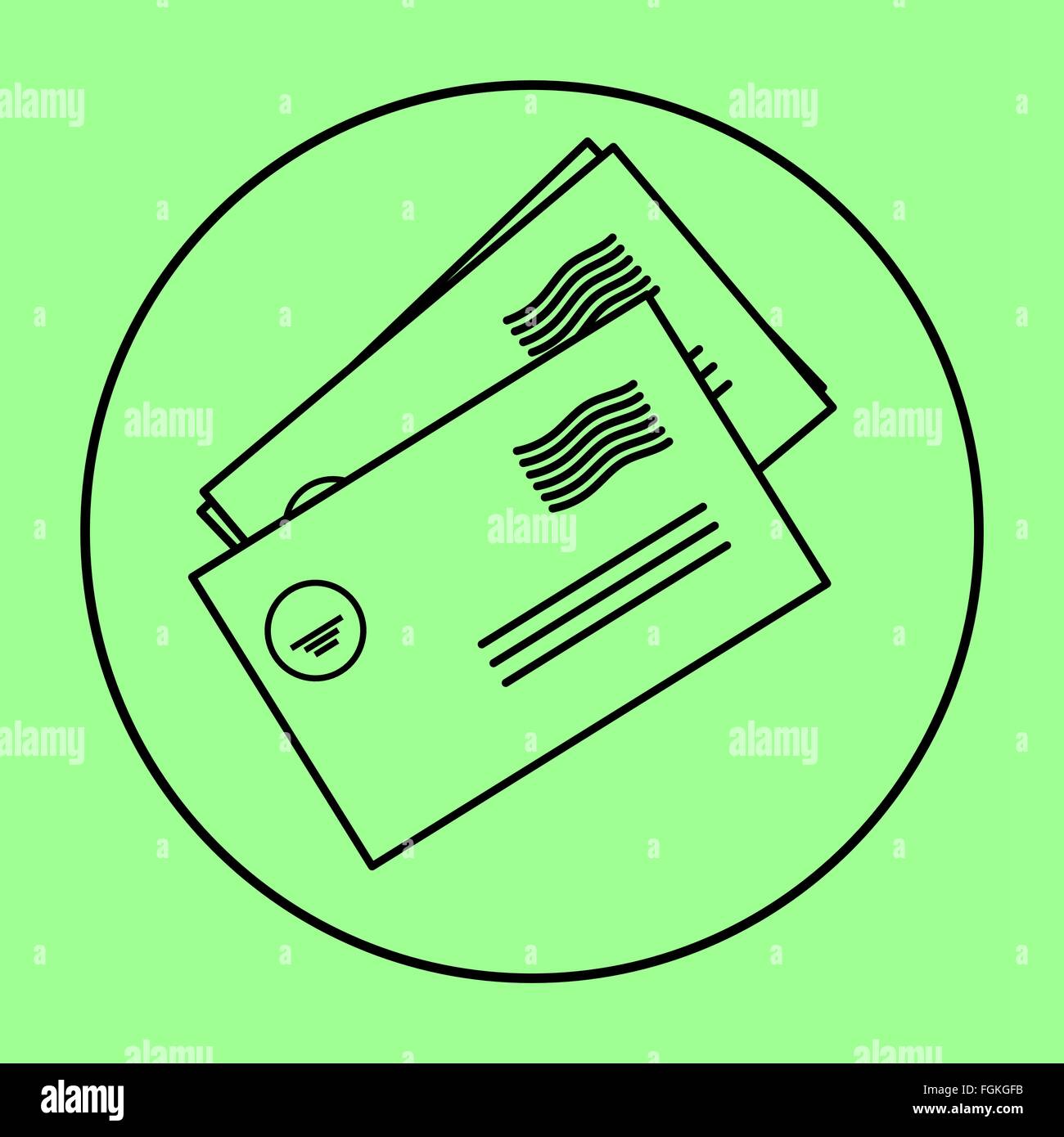 Envelope Mail icon, vector illustration. Flat design style Stock Vector ...