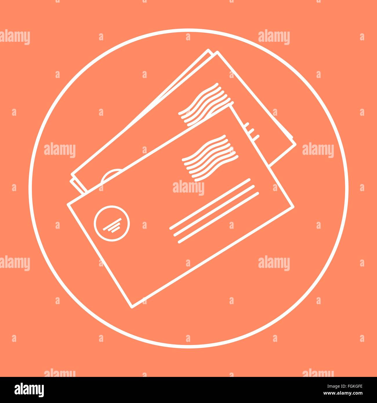 Envelope Mail icon, vector illustration. Flat design style Stock Vector ...