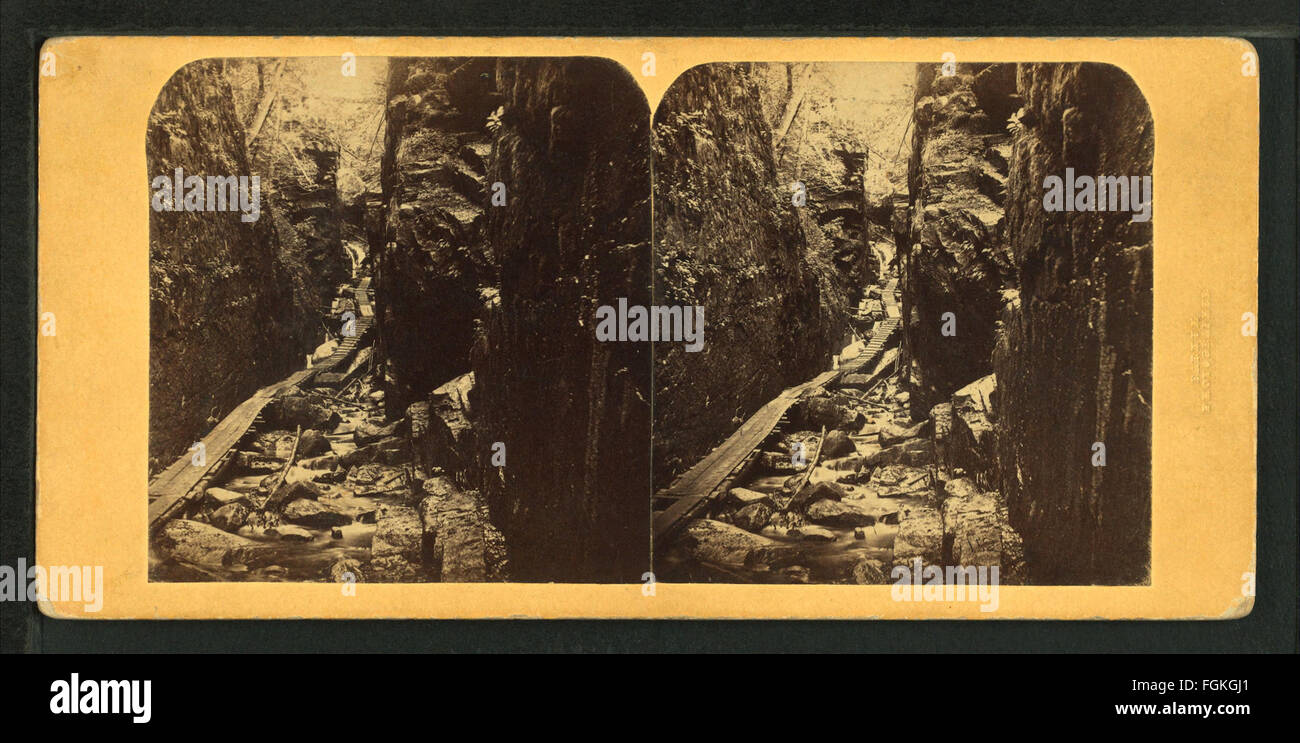A photograph from the Robert N. Dennis collection depicting the Flume ...