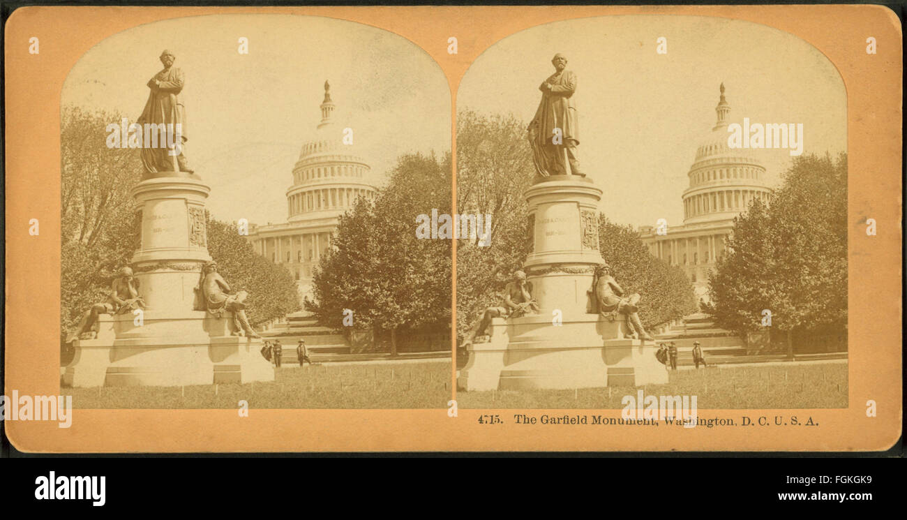 This photograph by Benjamin West Kilburn shows the Garfield Monument in ...