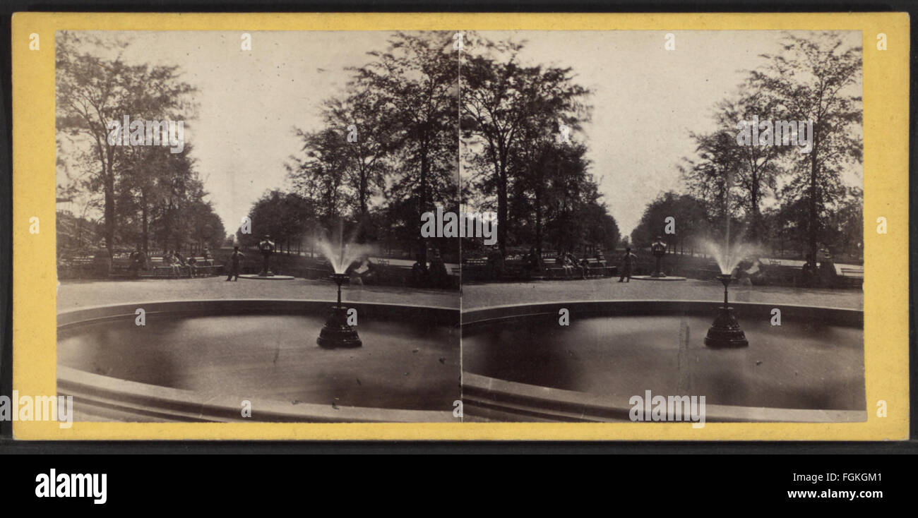 A photograph by E. & H.T. Anthony showing a fountain located on the ...