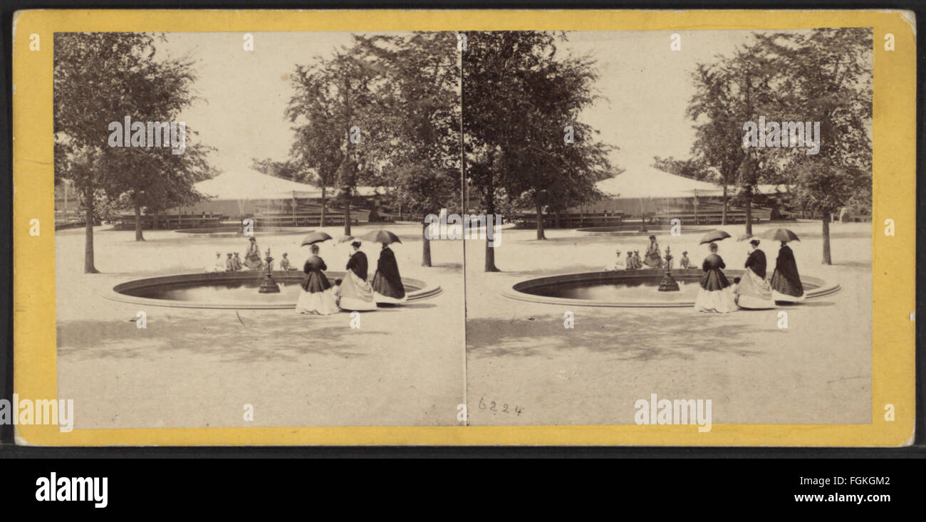 This photograph by E. & H.T. Anthony shows the fountain on the Mall ...