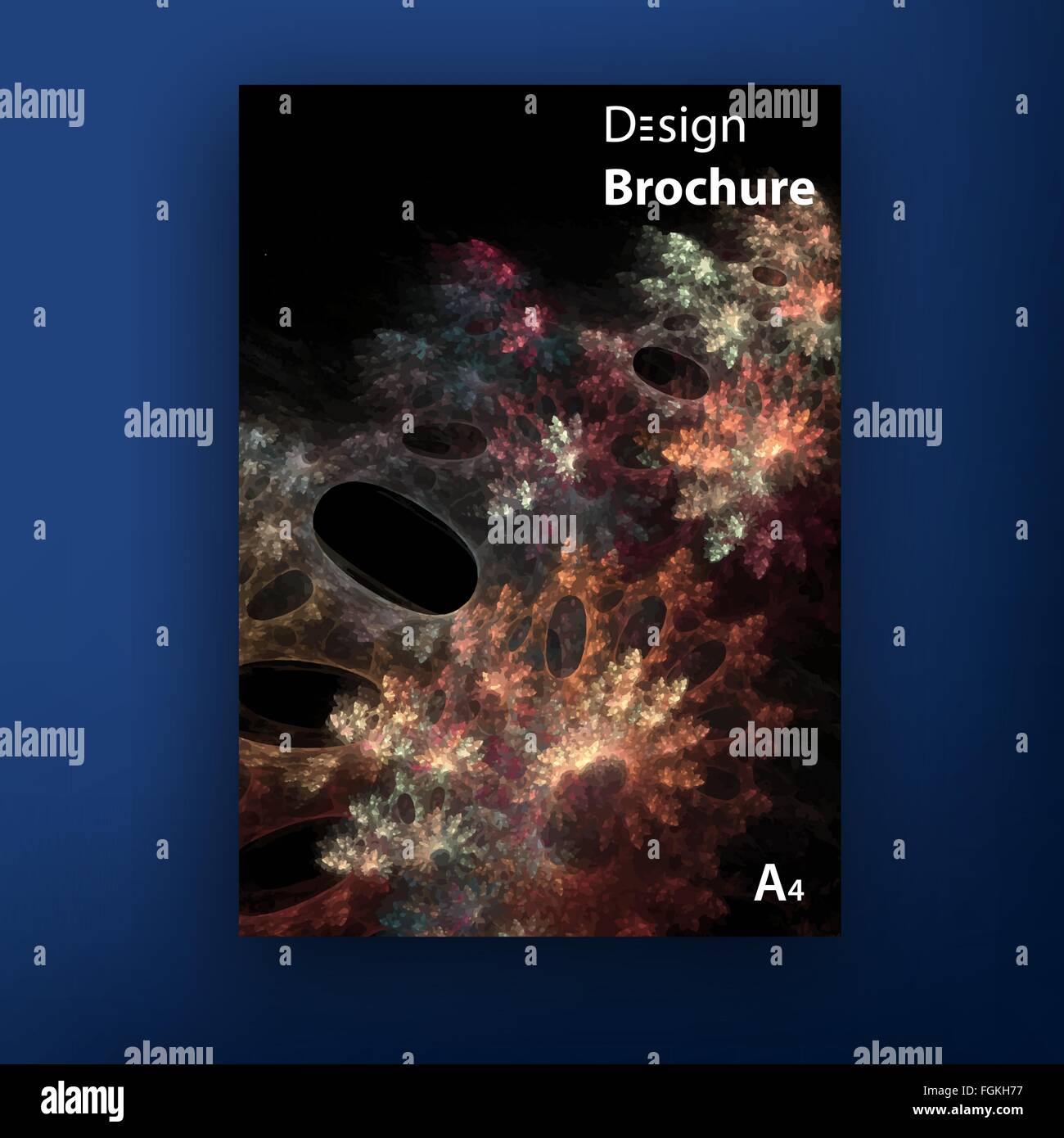 Vector colorful сoral shells brochure booklet cover design templates ...