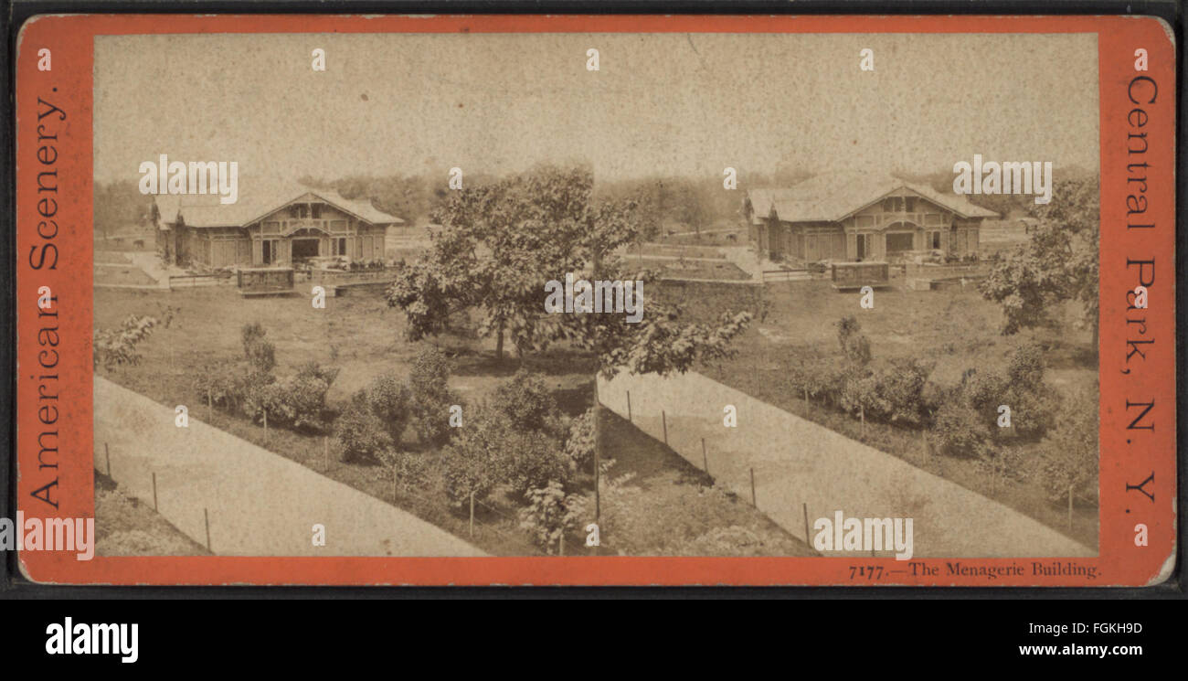 A photograph by E. & H.T. Anthony showing the Menagerie Building ...