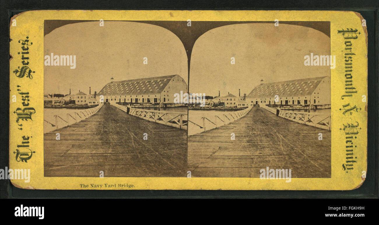 A photograph of the Navy Yard Bridge, showing its structure and ...