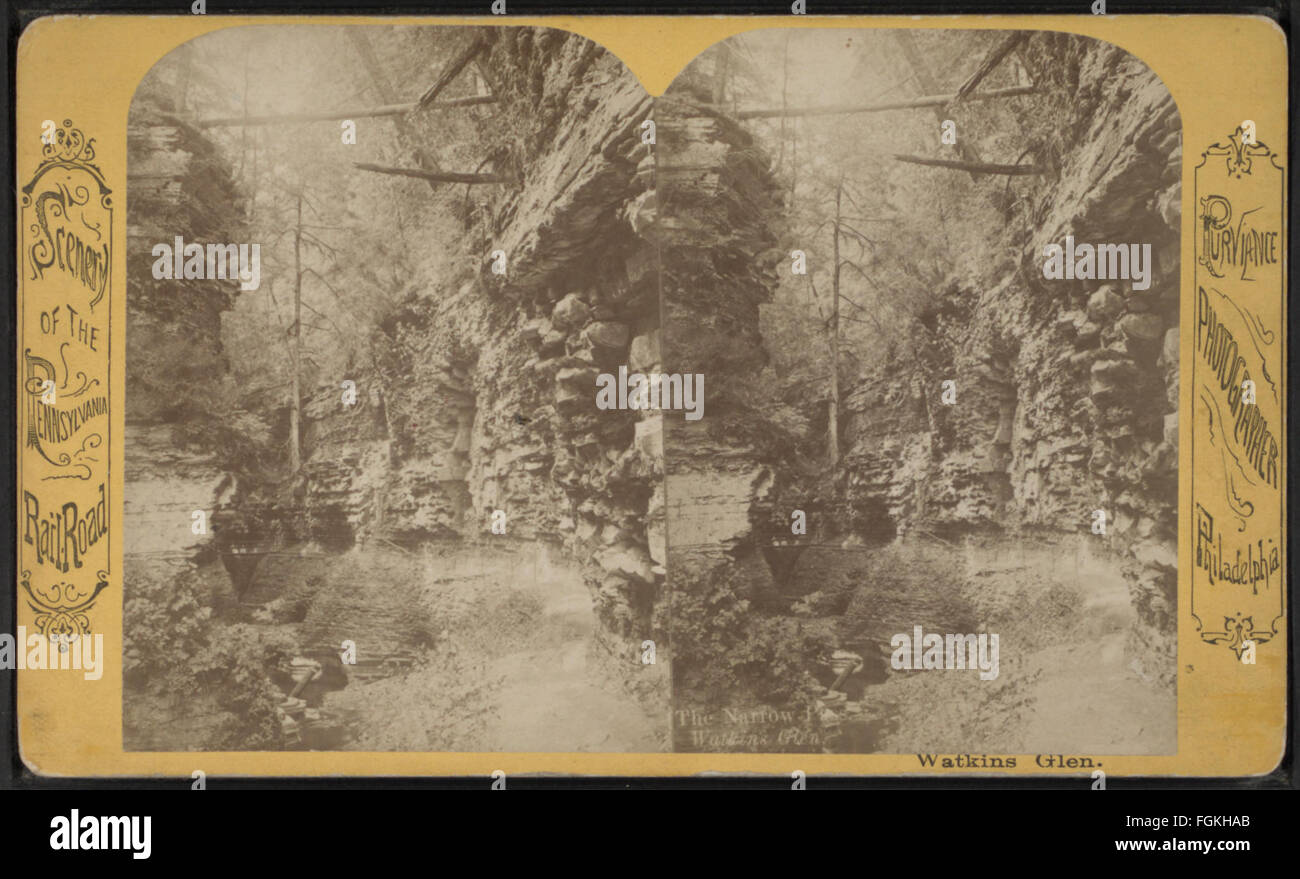 A photograph by William T. Purviance showing the Narrow Pass at Watkins ...