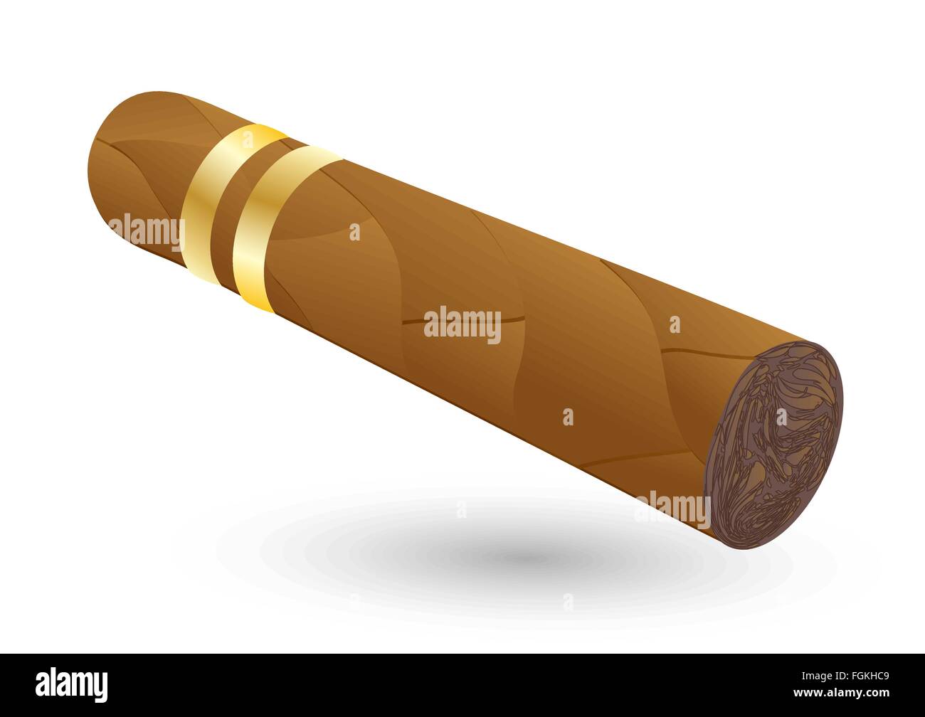 cigar with shadow on white background Stock Vector Image & Art - Alamy