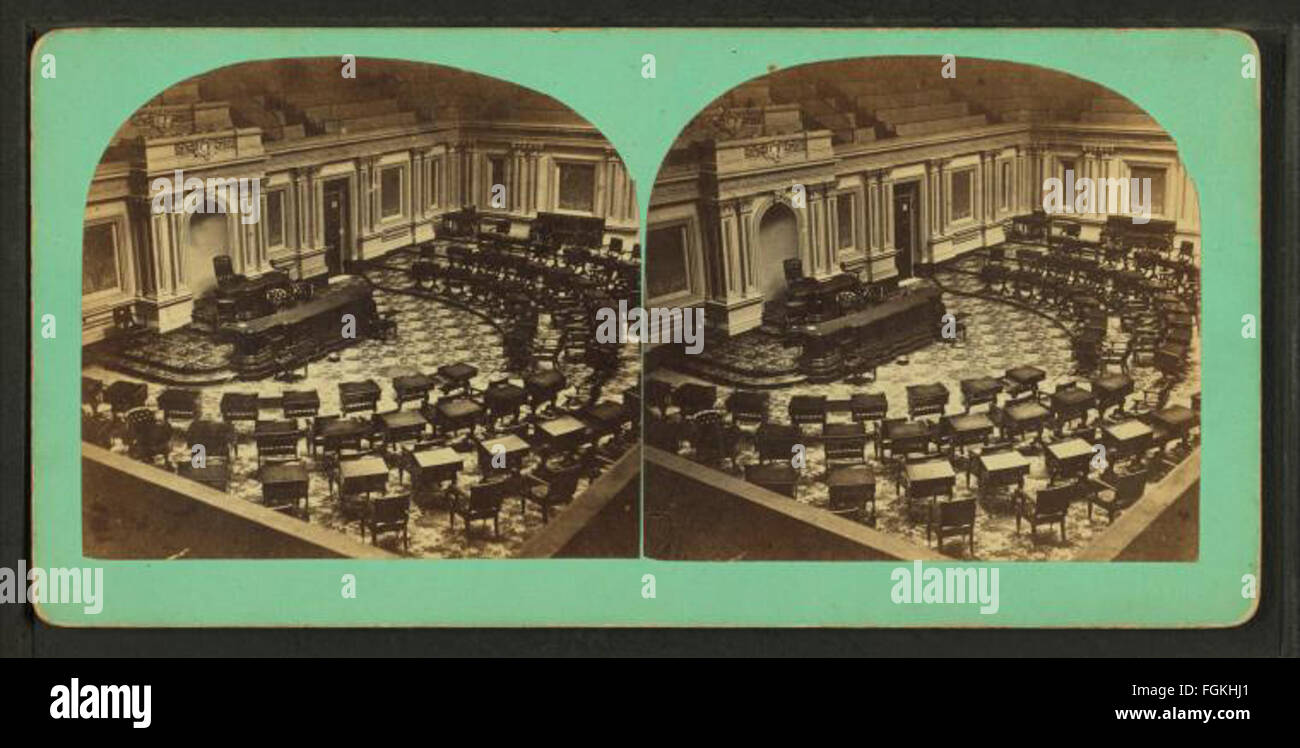 A photograph by Bell & Bro. of the Senate Chamber in Washington, D.C ...