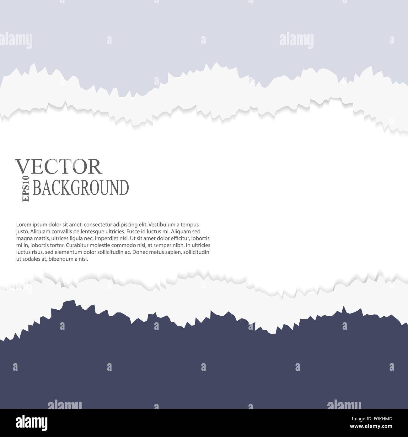 EPS10 file. tear paper brochure background blue color Stock Vector ...