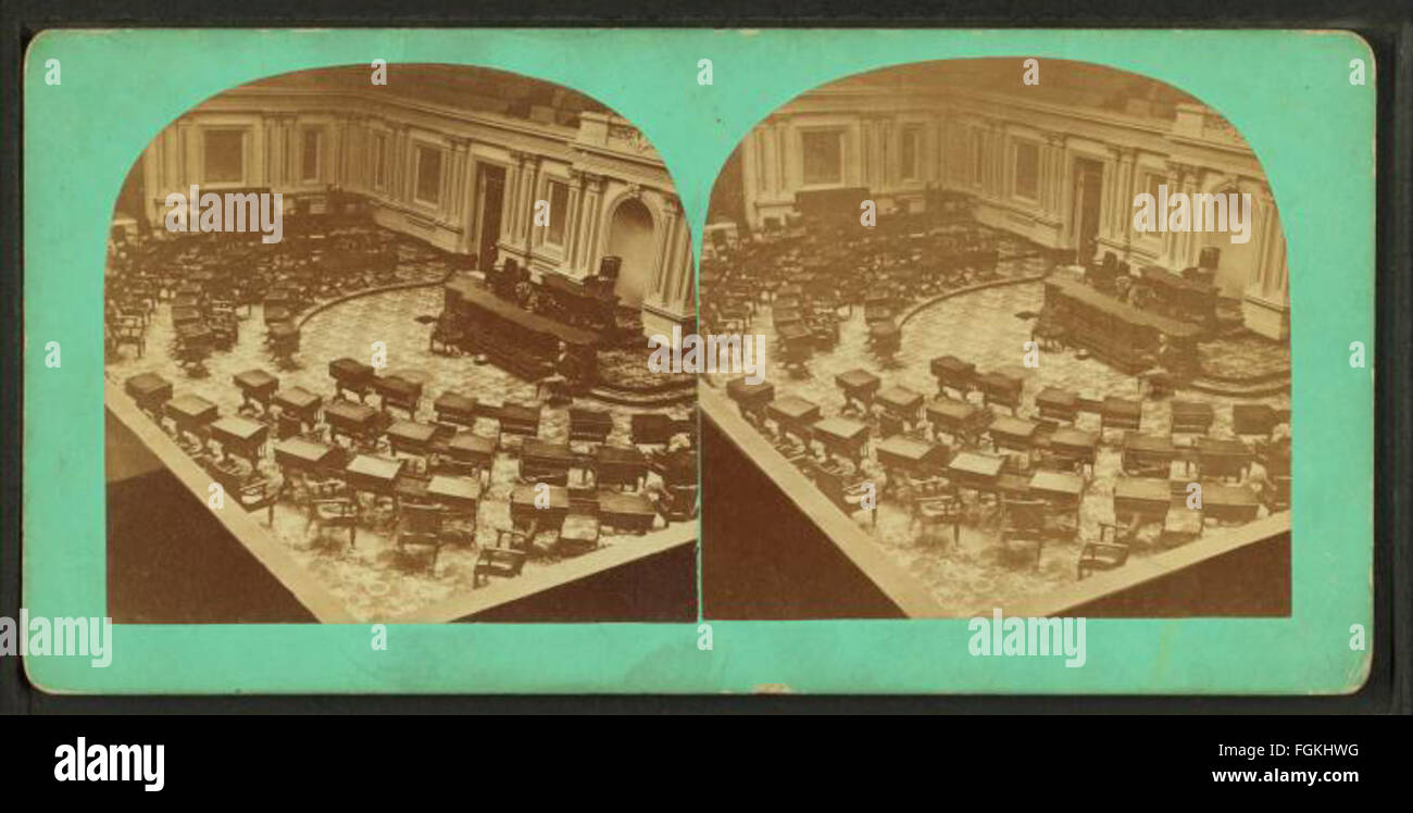 A photograph by Bell & Bro. showing the Senate Chamber in the U.S ...
