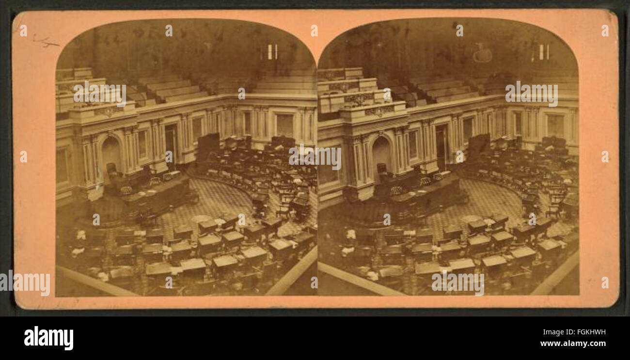 A photograph by Bell & Bro. of the Senate Chamber in Washington, D.C ...