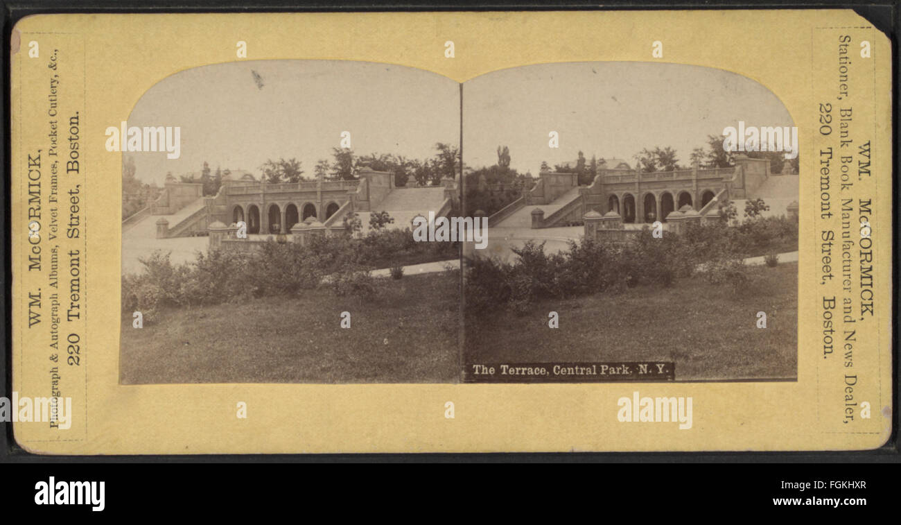 A stereoscopic photograph from Robert N. Dennis showing the Terrace in ...