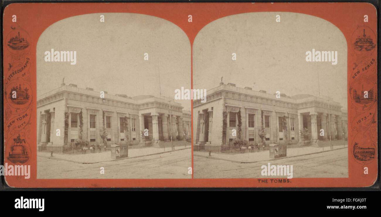A photograph of The Tombs, a well-known historic prison in New York ...