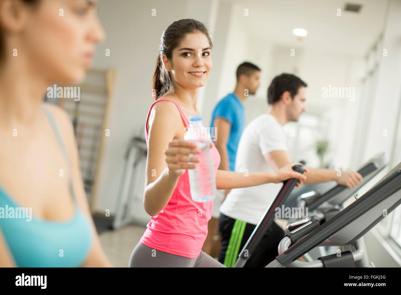 Young people in the gym Stock Photo - Alamy