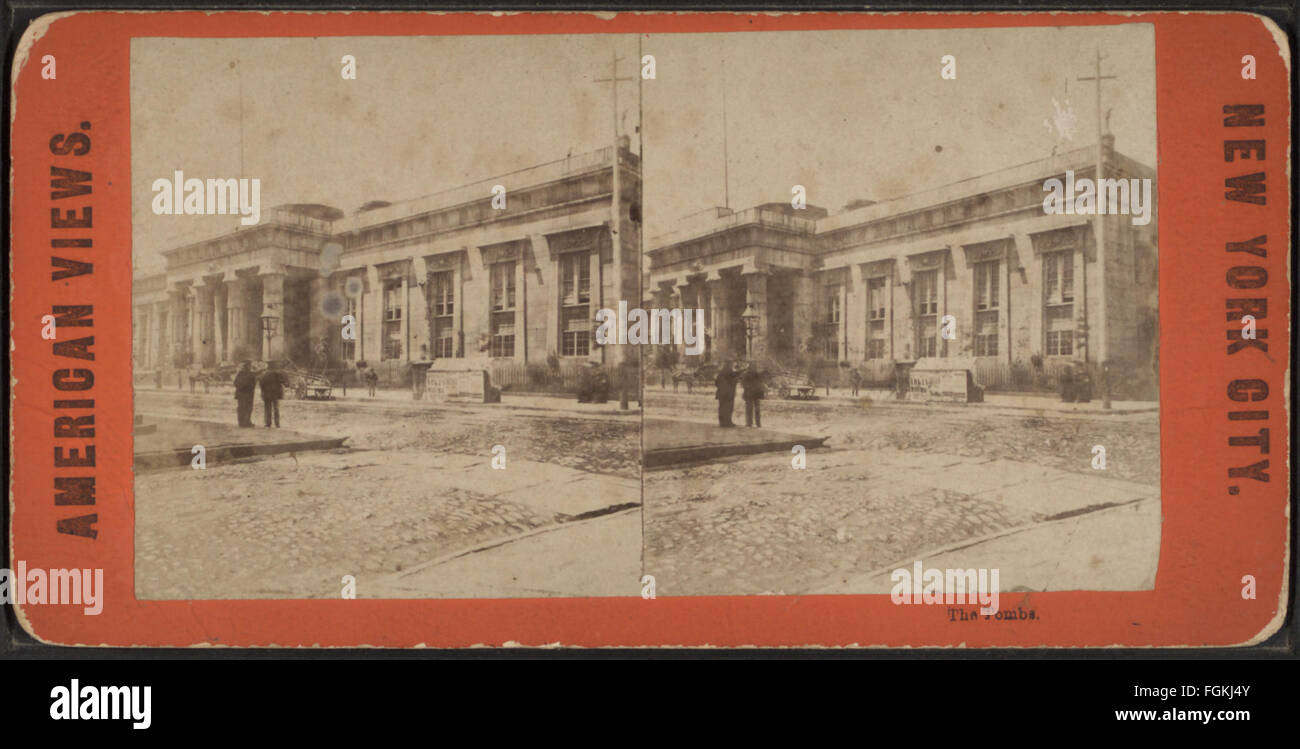 A photograph from the Robert N. Dennis collection showing the Tombs, a ...
