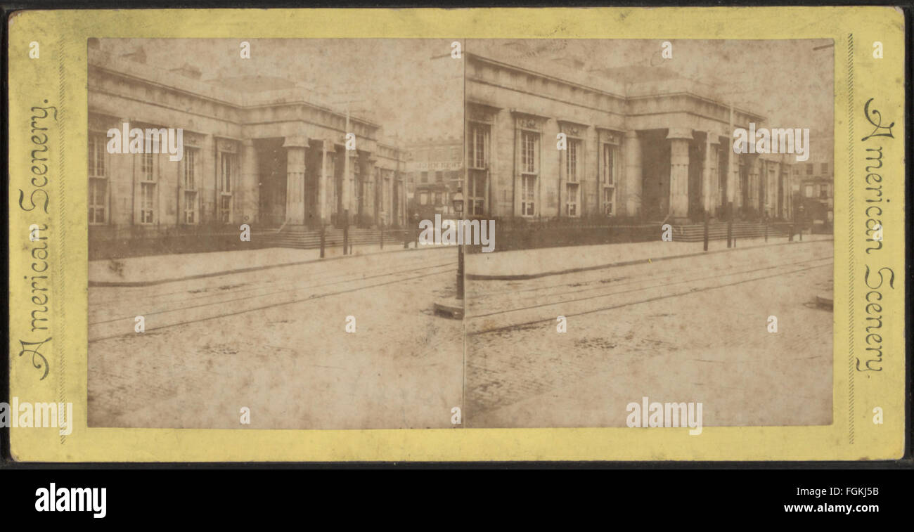 A photograph of The Tombs, a historic jail in New York City, taken from ...