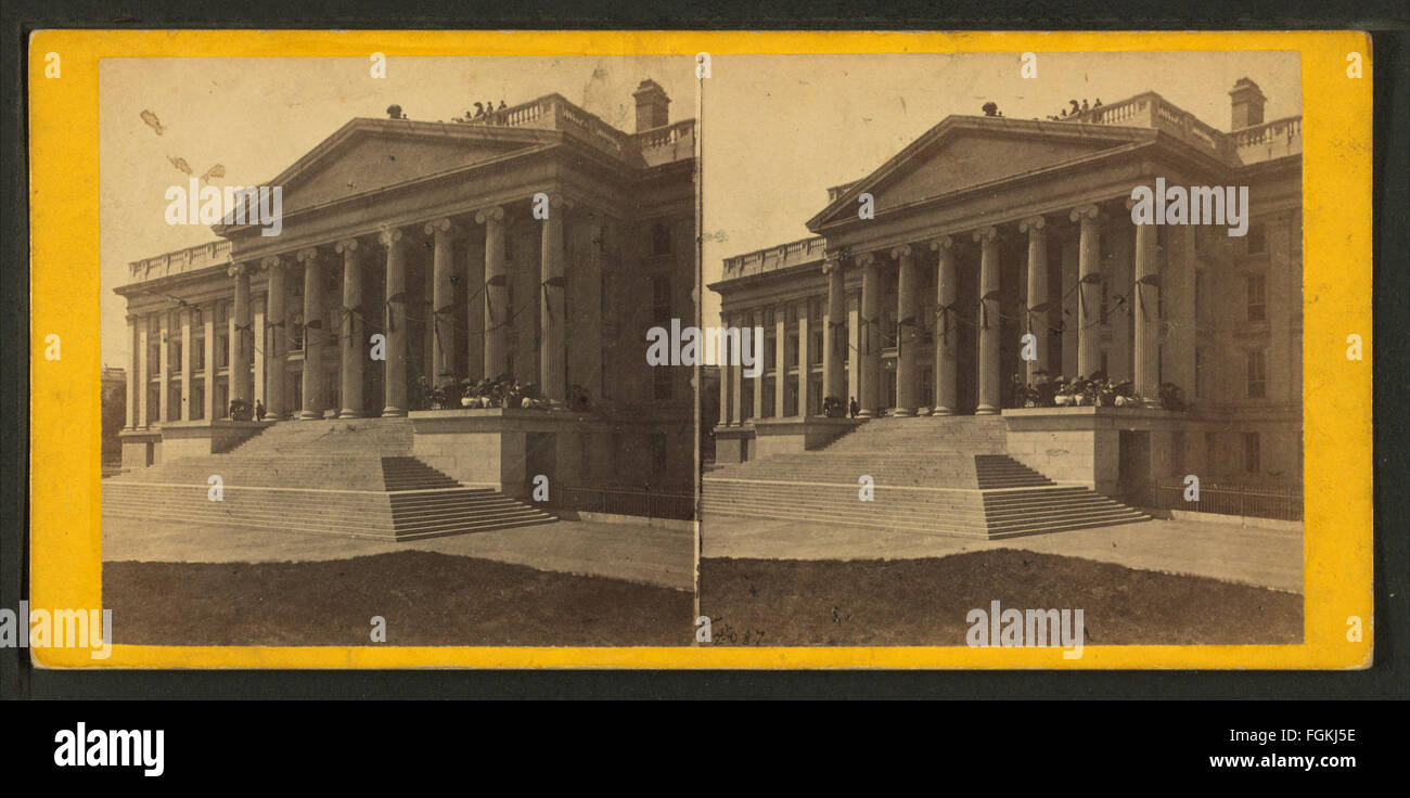 An image of the East Front of the Treasury Buildings, taken by E. & H.T ...