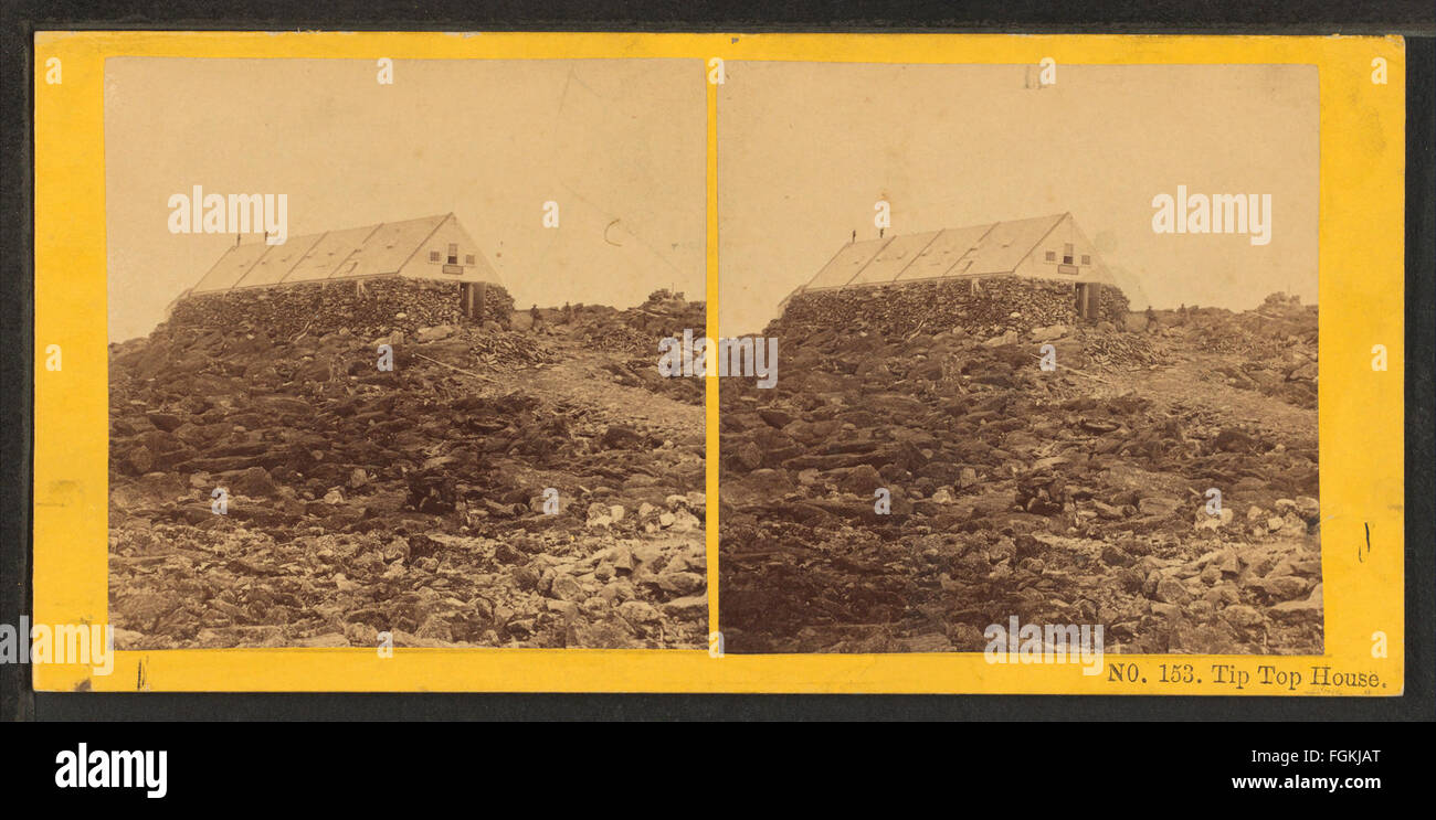 A photograph of Tip Top House on Mount Washington, showcasing the ...