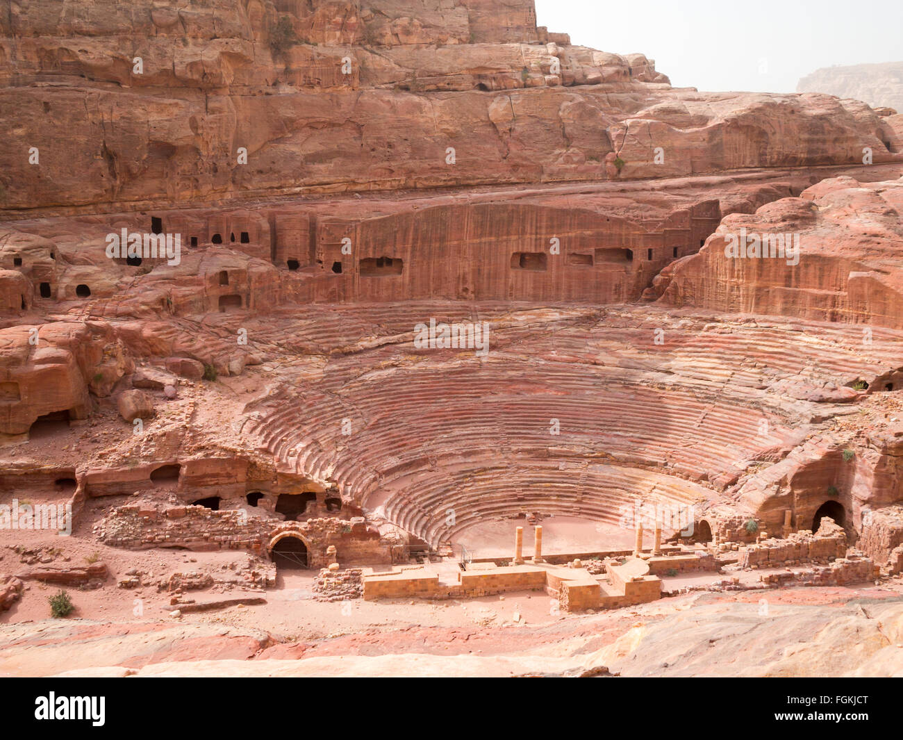 Petra theater general view from the opposite mount Stock Photo - Alamy