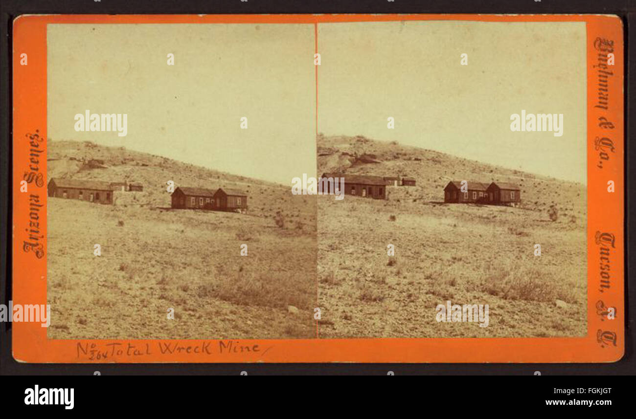 A photograph by Henry Buehman of the Total Wreck mine, capturing the ...