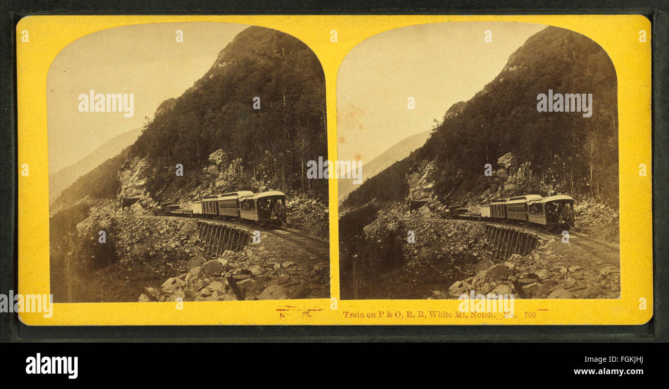 Train on P. & O.R.R., White Mt. Notch, N.H, from Robert N. Dennis ...
