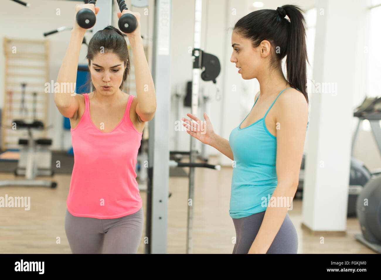 Beautiful women in gym hi-res stock photography and images - Alamy
