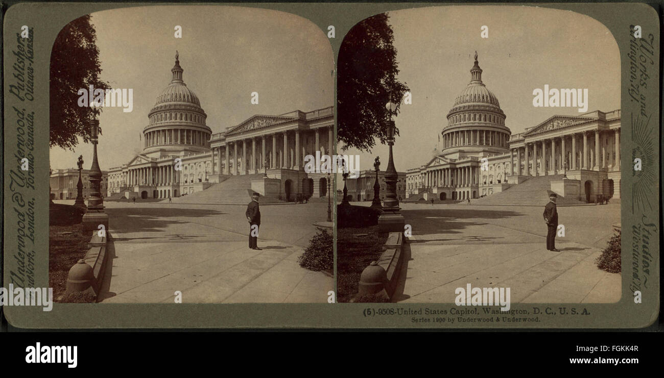 This vintage photograph captures the iconic United States Capitol in ...