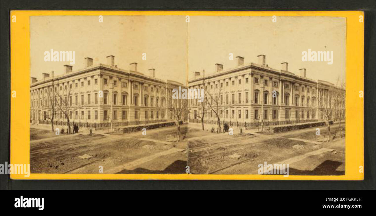A historic photograph of the United States Post Office, captured by G ...