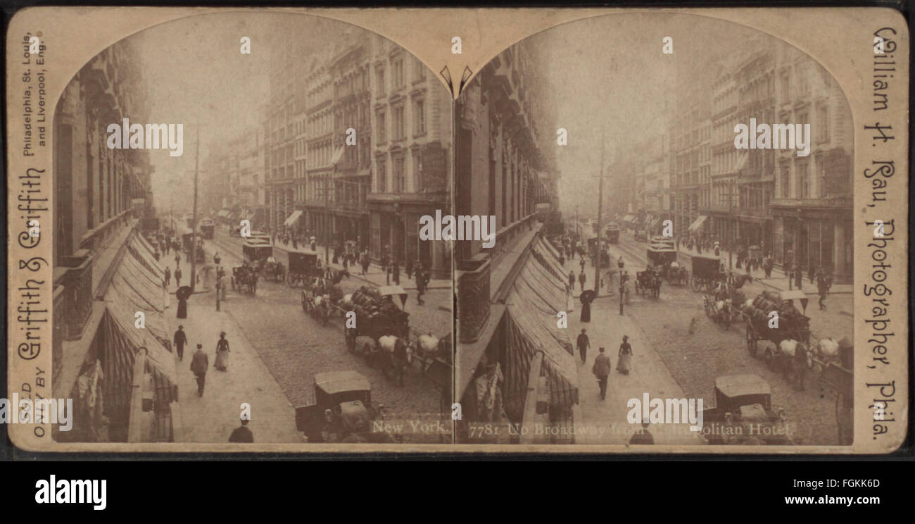 History historic vintage old photograph archive broadway from ...