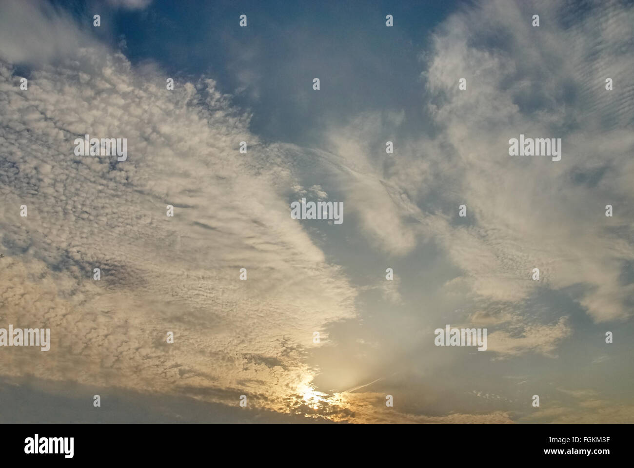 Texture of sky. Sunset with beatiful clouds Stock Photo - Alamy