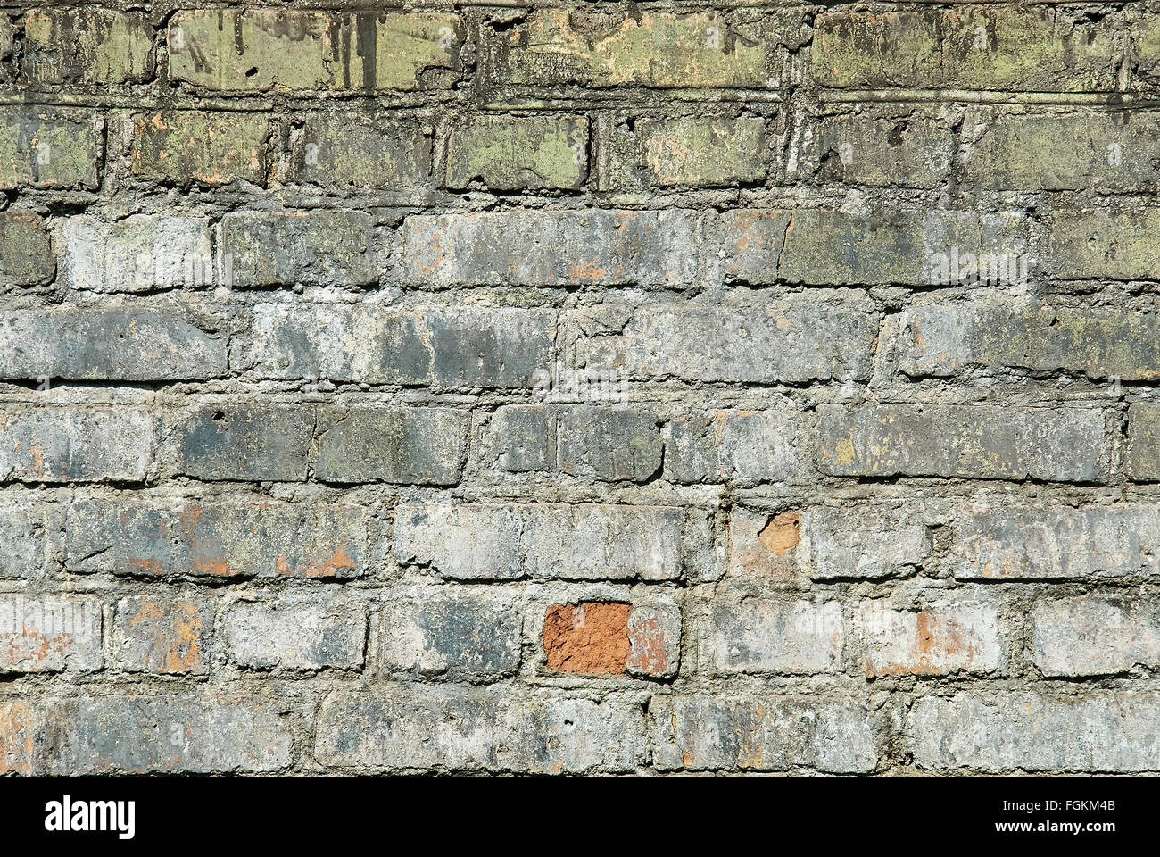 Old brick wall texture with scratches and crack Stock Photo - Alamy