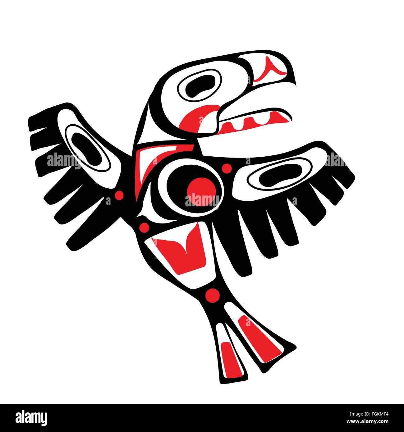 totem bird indigenous art stylization Stock Vector Image & Art - Alamy