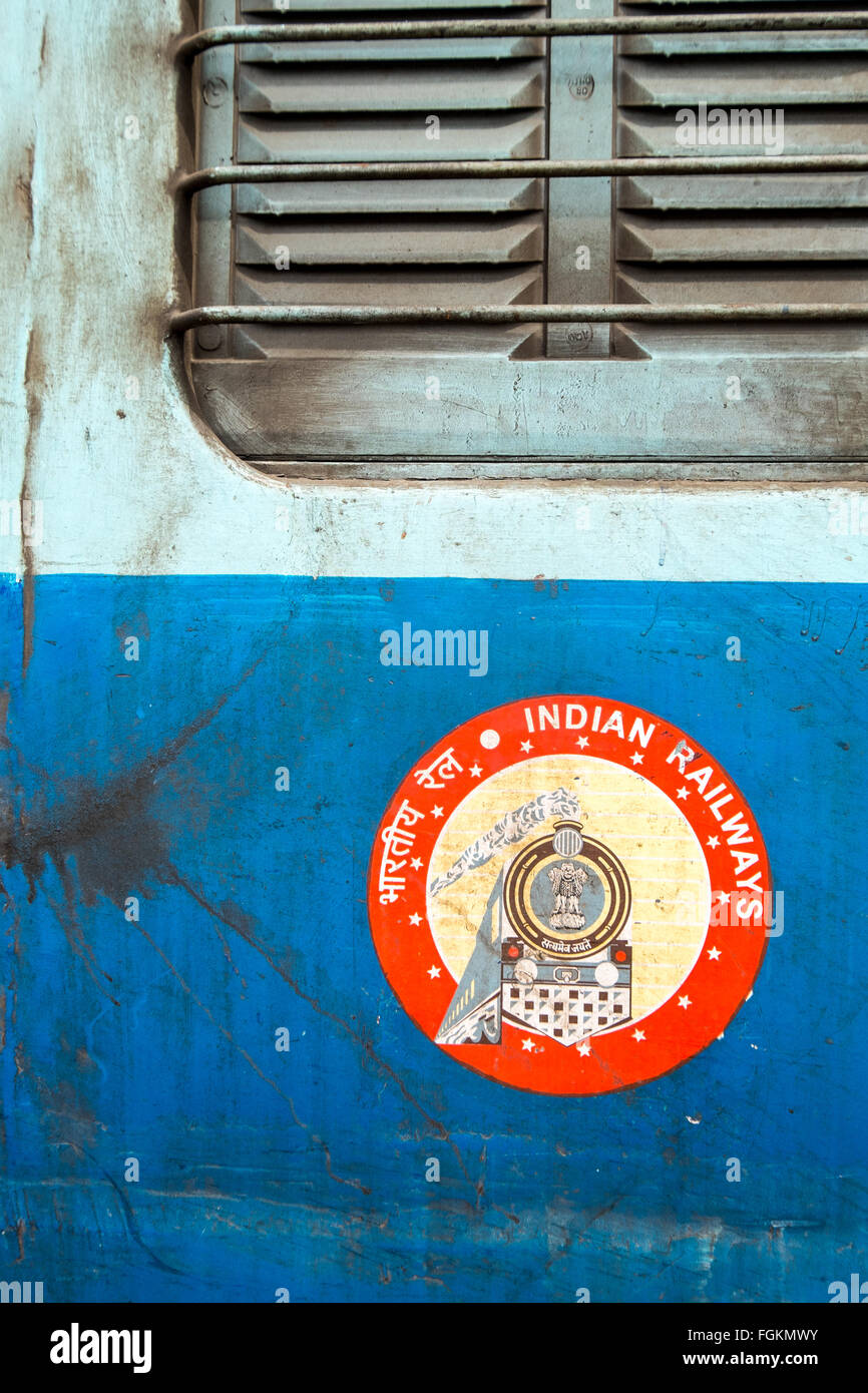 'Indian Railways' signage on a rail carriage Stock Photo - Alamy