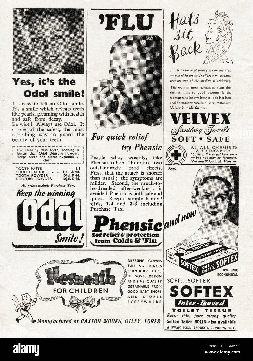 20th century sanitary pads ad hi-res stock photography and images - Alamy