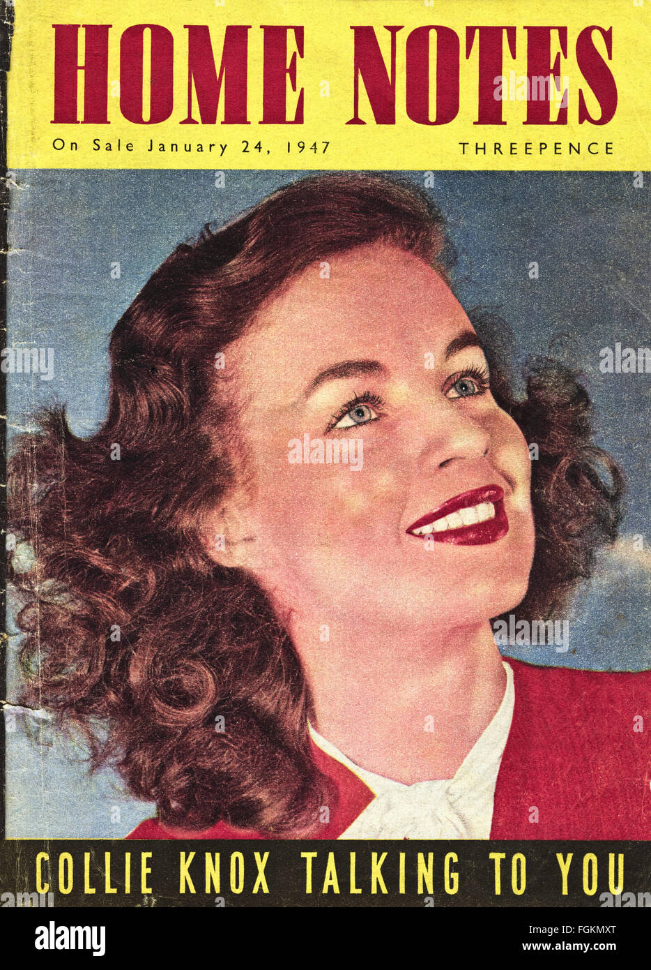 Original vintage magazine cover from 1940s. Home Notes magazine cover ...