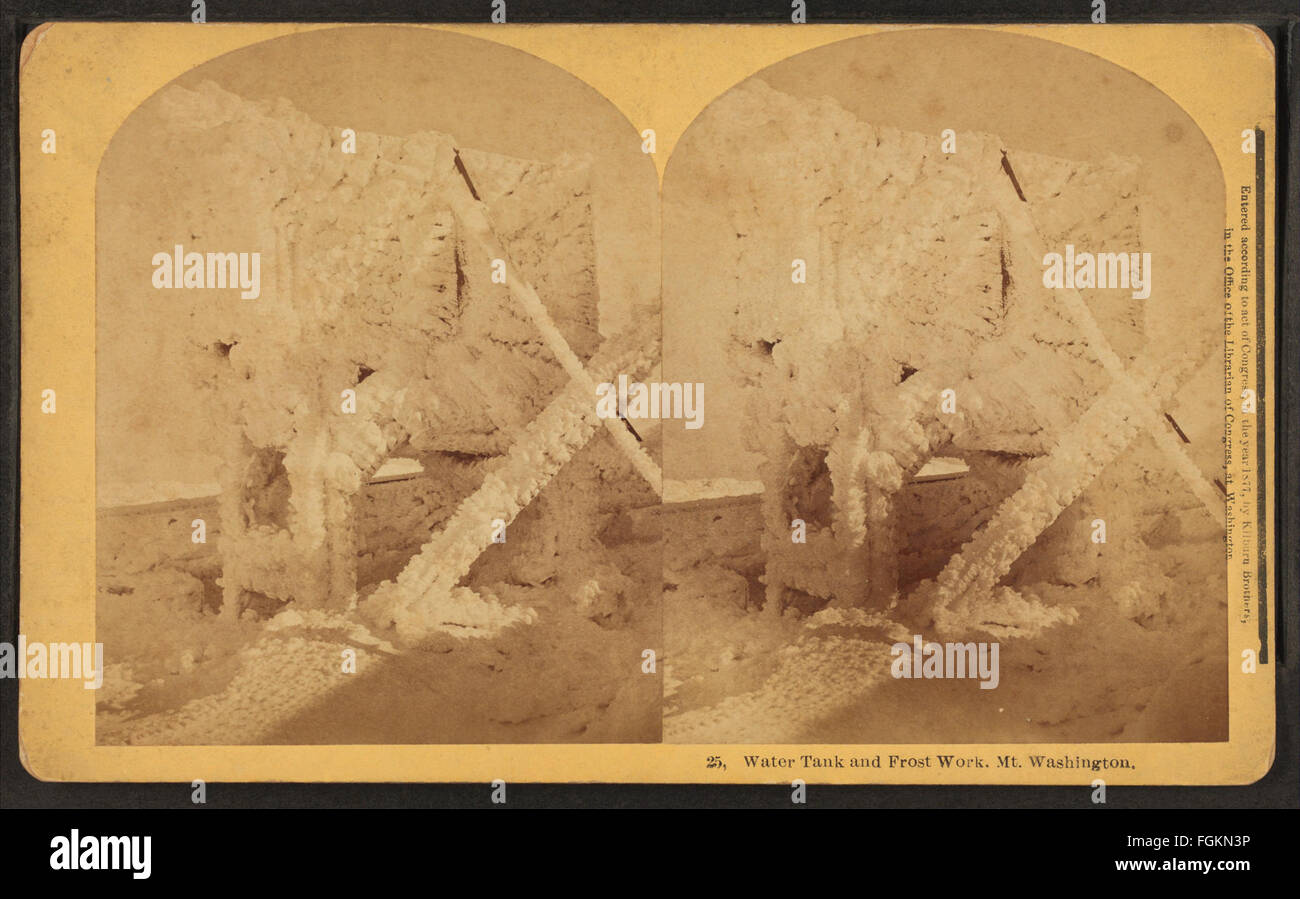 Water Tank and Frost Work, Mt. Washington, by Kilburn Brothers Stock ...