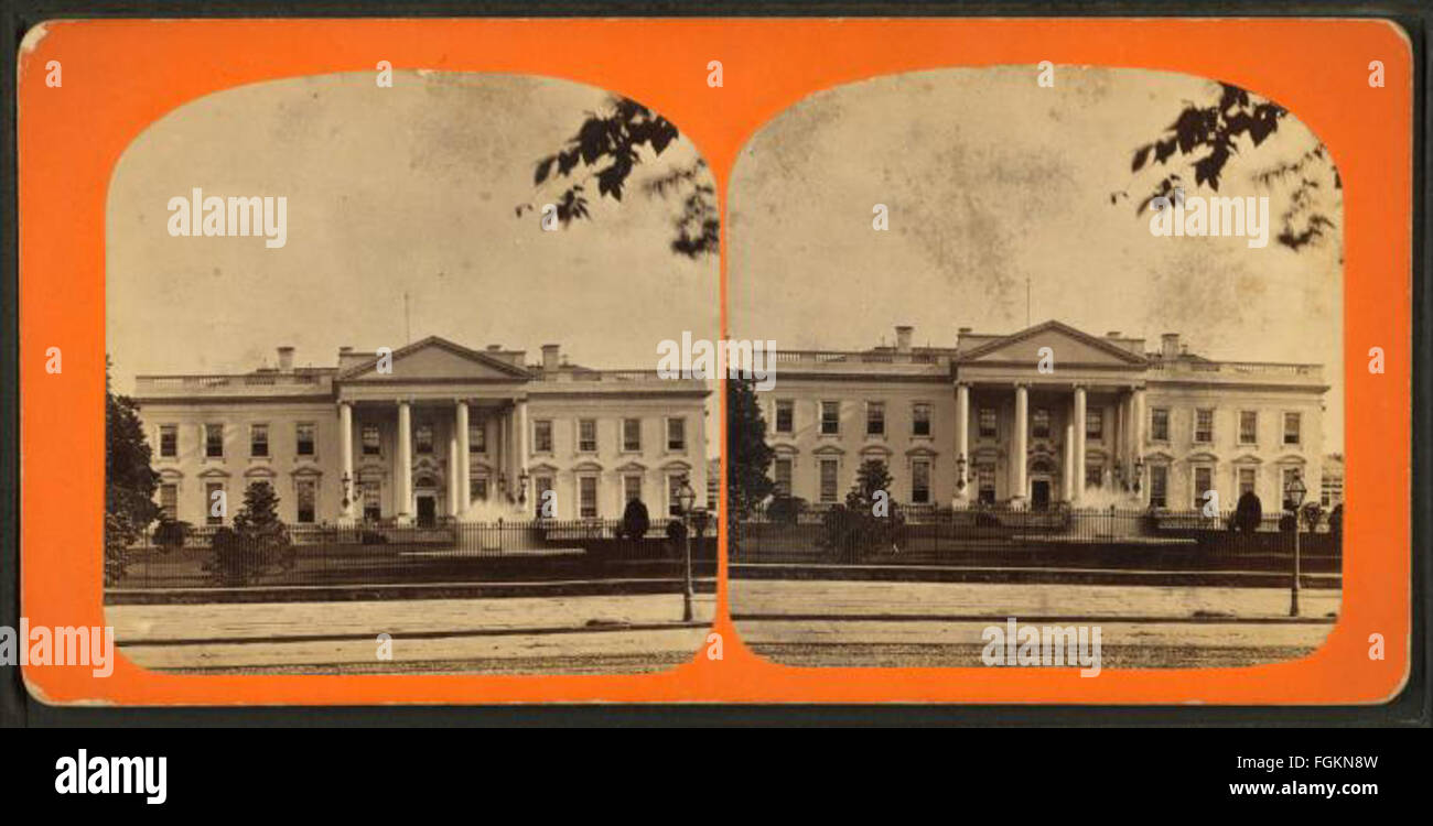 This stereoscopic image of the White House’s North Front, part of the ...