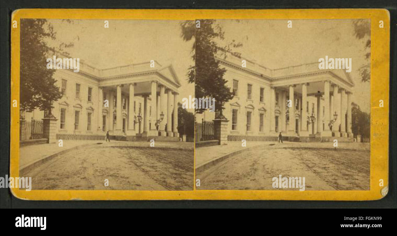 This historic photograph of the *White House* in Washington, D.C ...