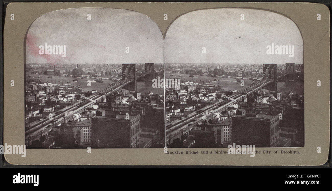Birds eye view of brooklyn bridge hi-res stock photography and images ...