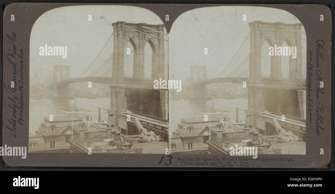 The Brooklyn Bridge, completed in 1883, is a historic suspension bridge ...