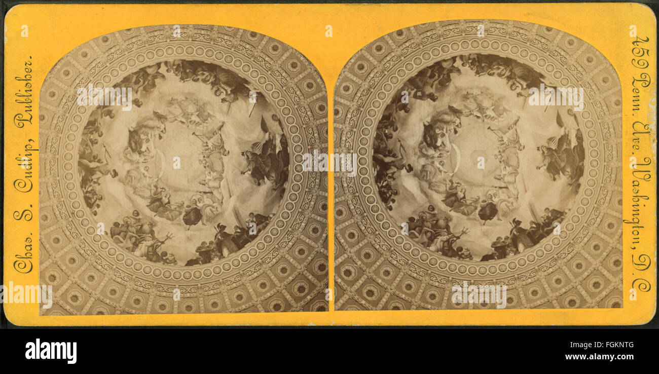 Brumidi's famous fresco painting in the U.S. Capitol Dome, completed in ...