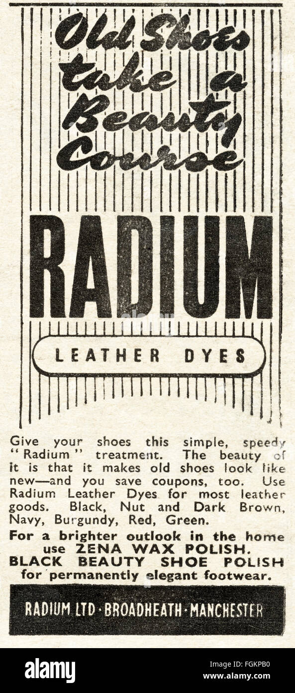 Original vintage advert from 1940s. Advertisement dated 1947 ...